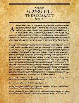 The sugar act document