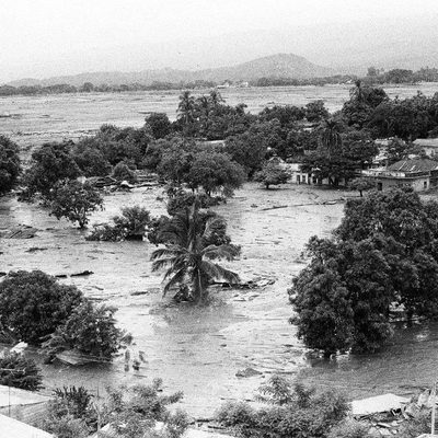 Armero during the natural hazard in 1985.