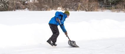 Saul gets placed with the task to clean the hockey rink every morning ...