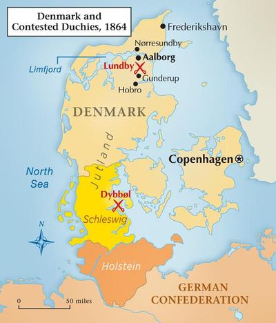 February 1864, War between Denmark and Prussia: