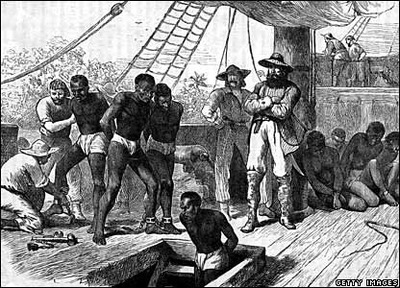 The arrival of the first African slaves in Jamestown, Virginia