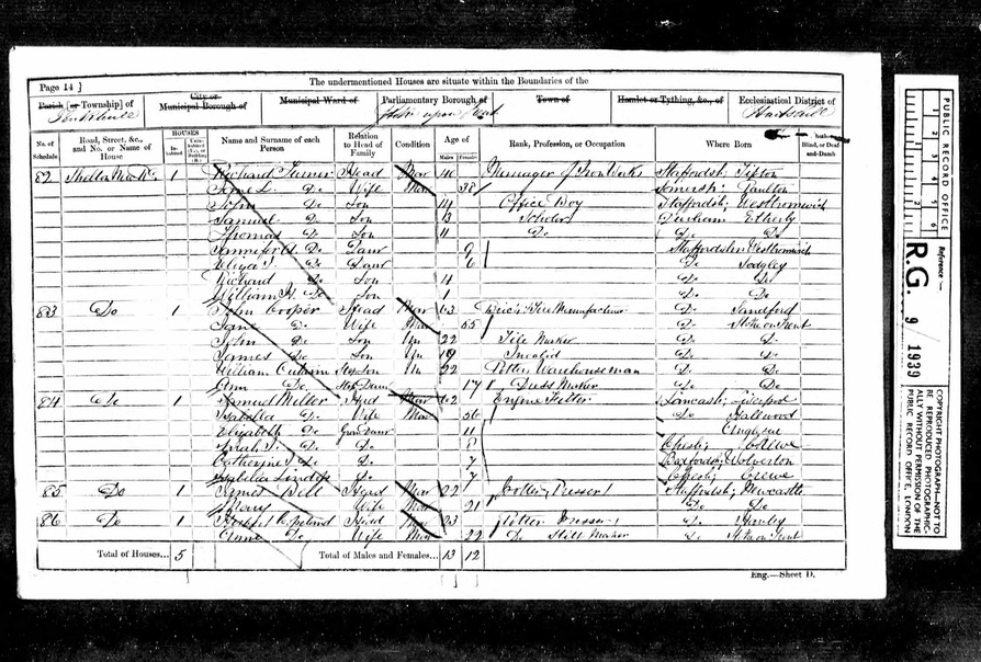 in 1861 john cooper 1797 has remarried and is living on shelton new ...