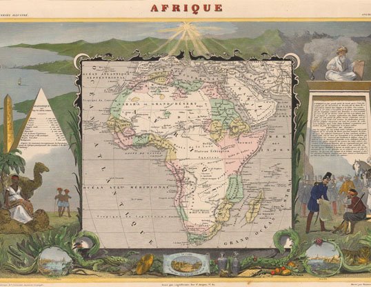 1852 Map by Victor Levasseru "Afrique" Steel Engraved Map (Historic Map ...