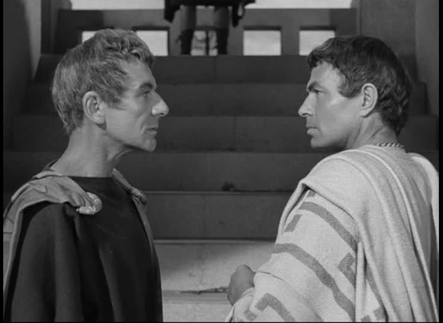 Cassius and Brutus speaking.