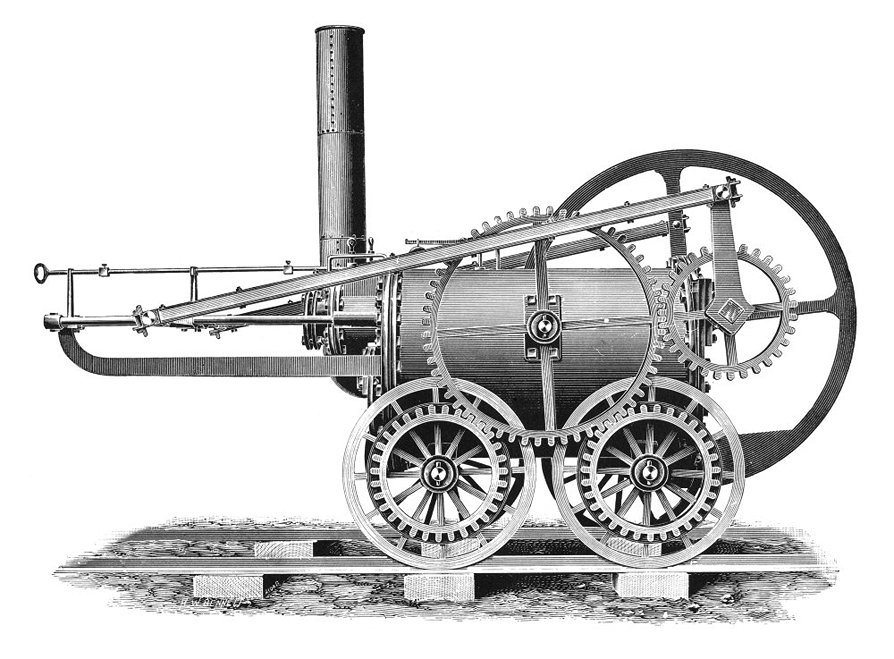 The first steam locomotive to run on rails was built by Richard ...