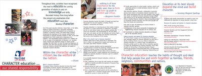 Brochure from US Dept. of Ed. over Character Education