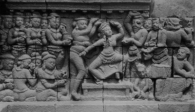 Relief tarian di Candi Borobudur