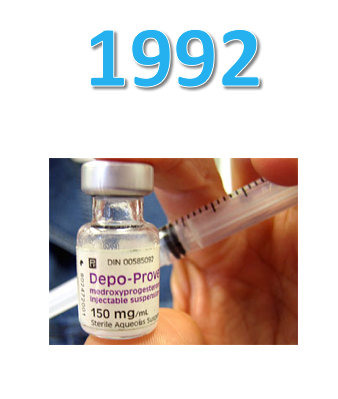 1992: The FDA approve Depo-provera as a form of birth control