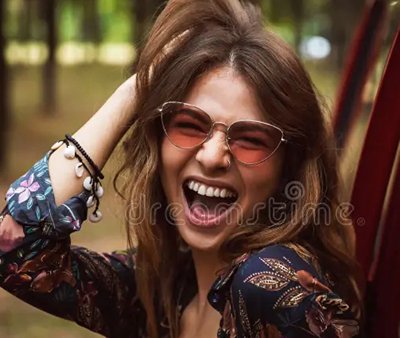 Hippies always feel...happy and joyful!