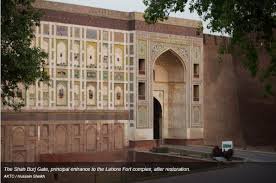 The restoration of the Shah Burj Gate.