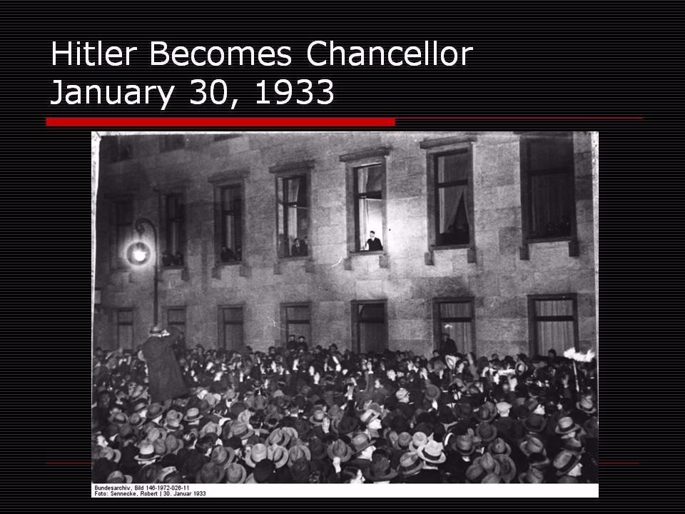 Hitler appointed Chancellor of Germany