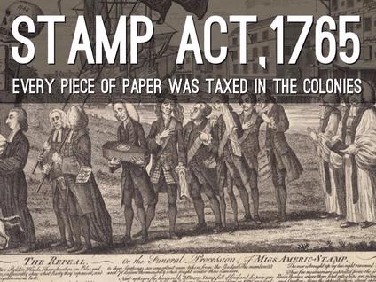 The colonies were taxed of all types of paper.