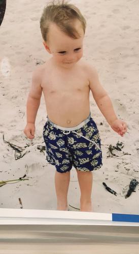 First time at the beach. 2003