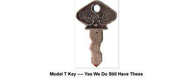 the model T is one of the first cars so it makes sense that its key ...