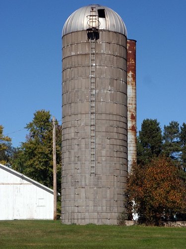 A grain silo from my hometown this summer, Morton, Illinois