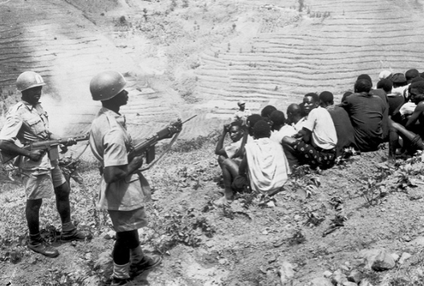 This is an image taken from the Hutu rebellion in 1959.