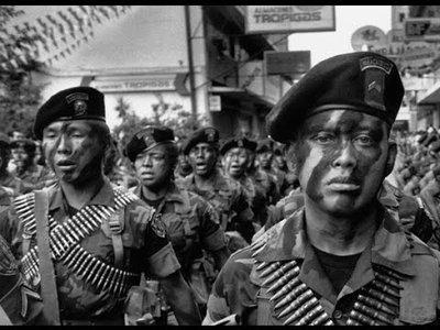 Guatemalan Rebels in the streets.