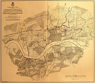 Credit to Wikipedia.Org for the image. This is a map of Knoxville ...