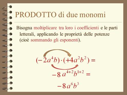 A differenza dell'addizione algebrica, è sempre possibile eseguire la ...