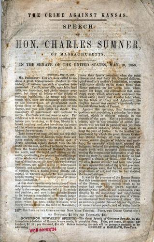 On May nineteenth and twentieth, Charles Sumner gave a speech titled ...