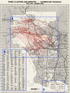 A map issued by LAUSD at a meeting held to inform parents of the 1979 ...