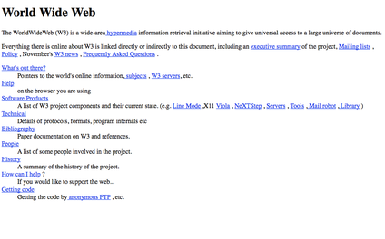 1991: The World Wide Web