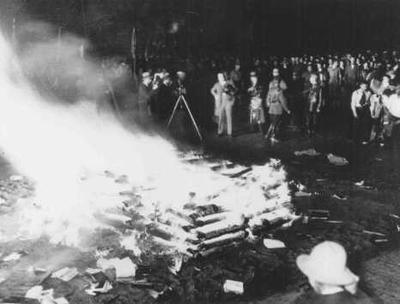 Public burning of "un-German" books in the Opernplatz. Berlin, Germany ...