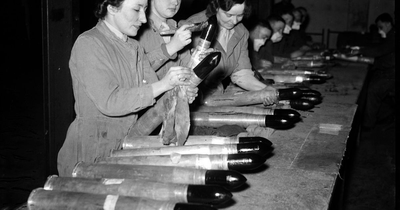 women working in the munition factory in WW2 -jon