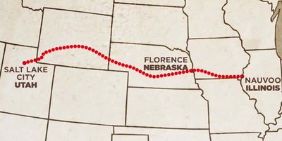 The Mormon Trail was the route taken by Mormons from Nauvoo to the ...
