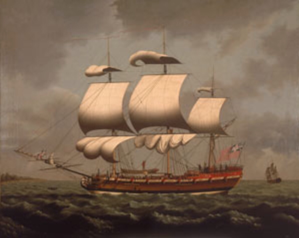 Un barco de esclavos.