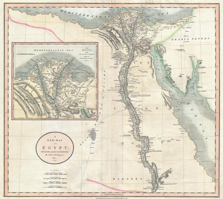 A New Map of Egypt. Taken from the Latest Authorities by John Cary ...