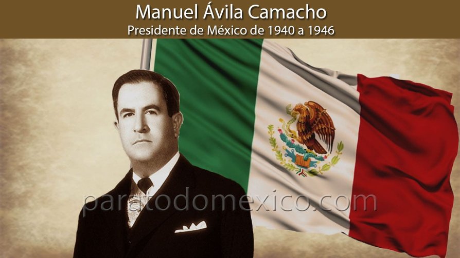 En el año de 1940 a 1944: Durante la presidencia de Manuel Á. Camacho.