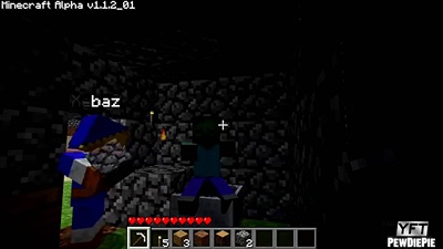 Pewdiepie First Video (Minecraft Multiplayer Fun)