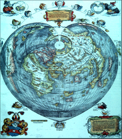 As you can see Jerusalem is the center of the map in this middle age ...