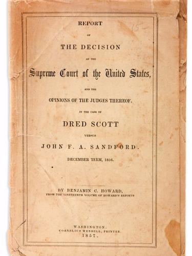 Dred scott was a slave who lived for a long time in Illinois, a free ...