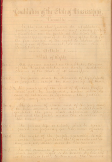 Constitution of the state of Mississippi
