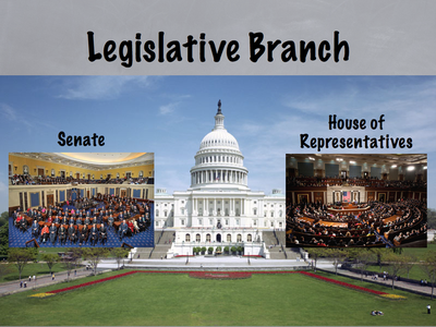 The Legislative Branch is made up of two parts. The Senate and the ...