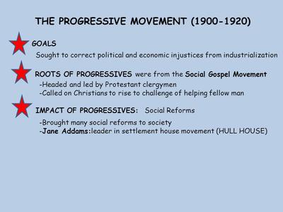 Social Gospel Movement Progressive Era