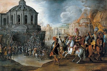 distruzione impero romano d'Occidente da popoli barbari.