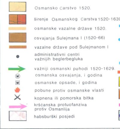 LEGENDA ZA KARTU OSVAJANJA SULEJMANA I.
