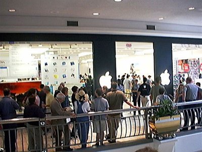 In 2001 Apple opens their first store in Tysons Corner, Virginia.