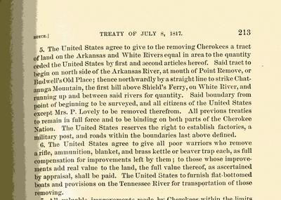 The Treaty of Cherokee Agency