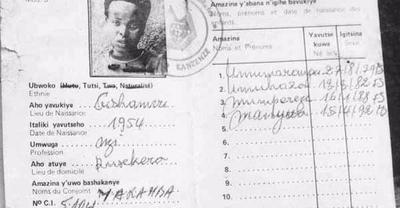 An ID card of a Tutsi