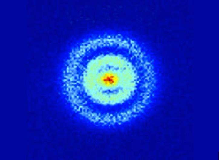 Real picture of an atom