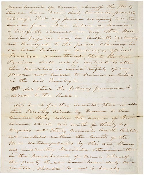 Conference committee report on the Missouri Compromise, March 1, 1820 ...