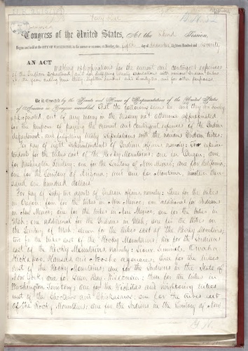 The Indian Appropriations Act was a Peace Policy that stated the Plains ...