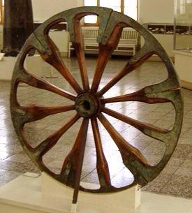 The first spoked wheels were invented in 2000 BC, which helped chariots ...