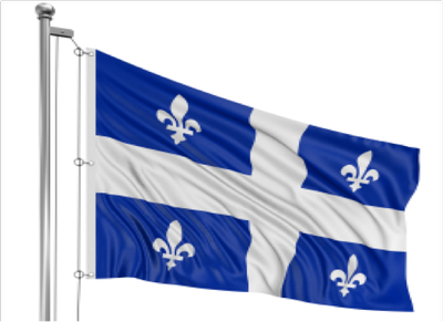 This is a picture of the Quebec's flag.