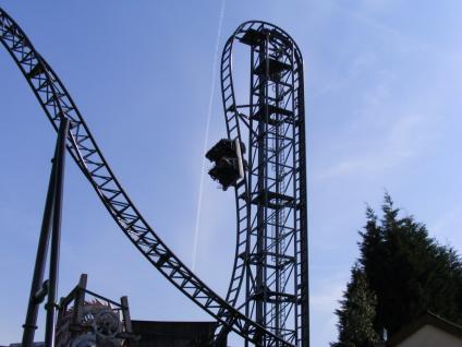 In 2009 the first ever roller coaster with a 100-degree fall drop was ...