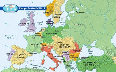 Map of pre-WWl Europe